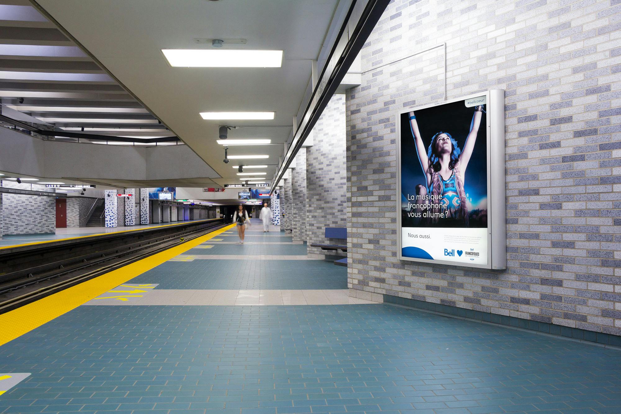 Publicité dans le métro - Bell Media